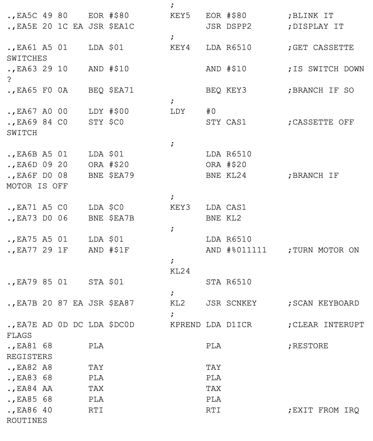 6502 vs 6510 Parte 12 – Como funcionan las interrupciones – Blog